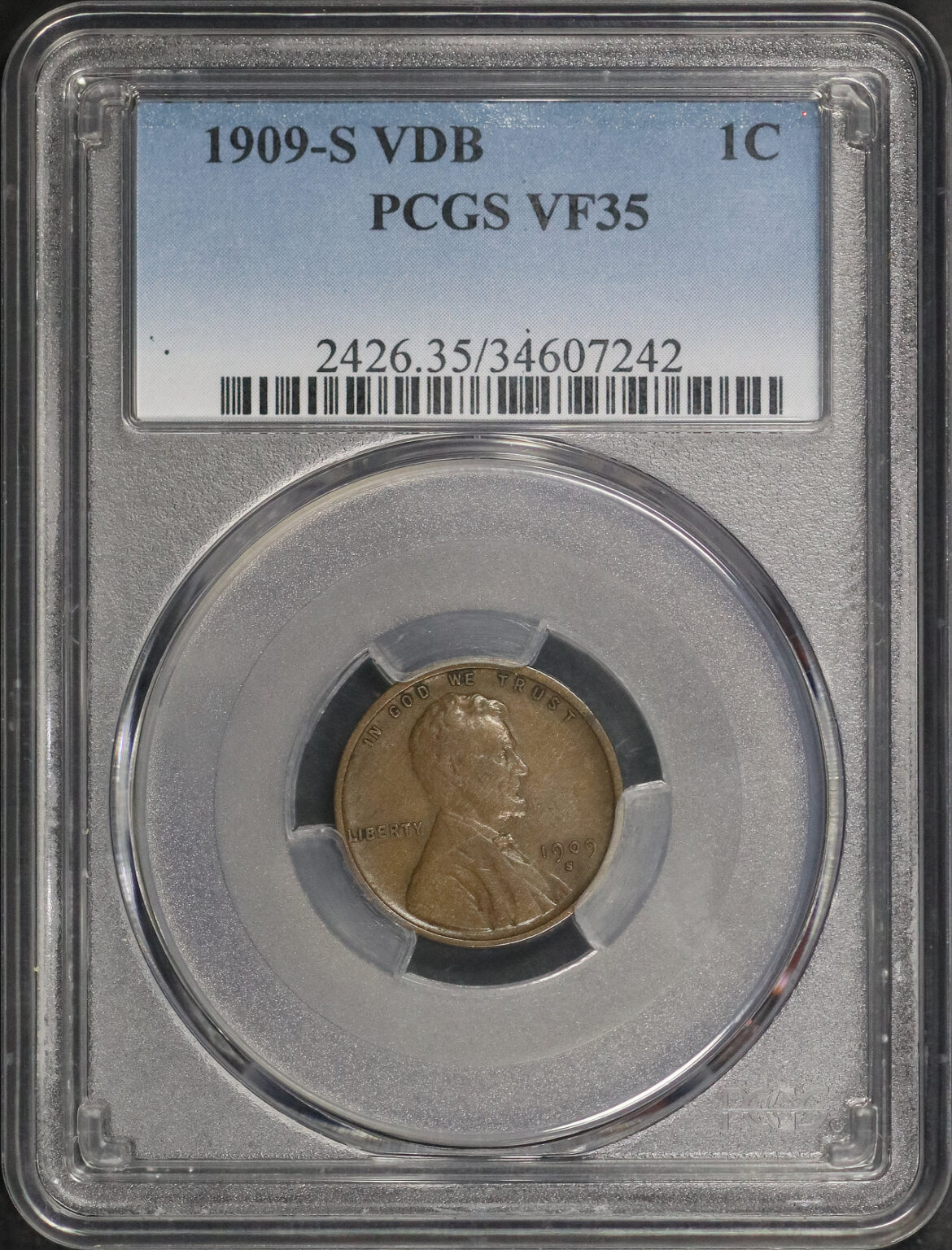 1909-S VDB Lincoln Cent Wheat Reverse PCGS VF-35 BN | Northern Nevada Coin 1909-S VDB Lincoln Cent Wheat Reverse PCGS VF-35 BN | Northern Nevada Coin