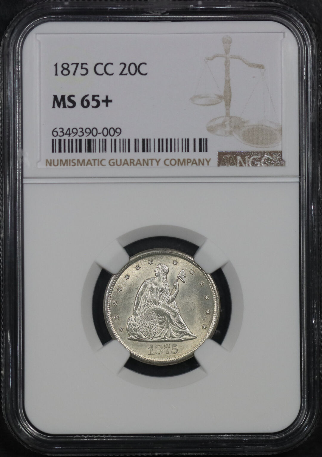 1875-CC Twenty Cent NGC MS-65+ | Northern Nevada Coin