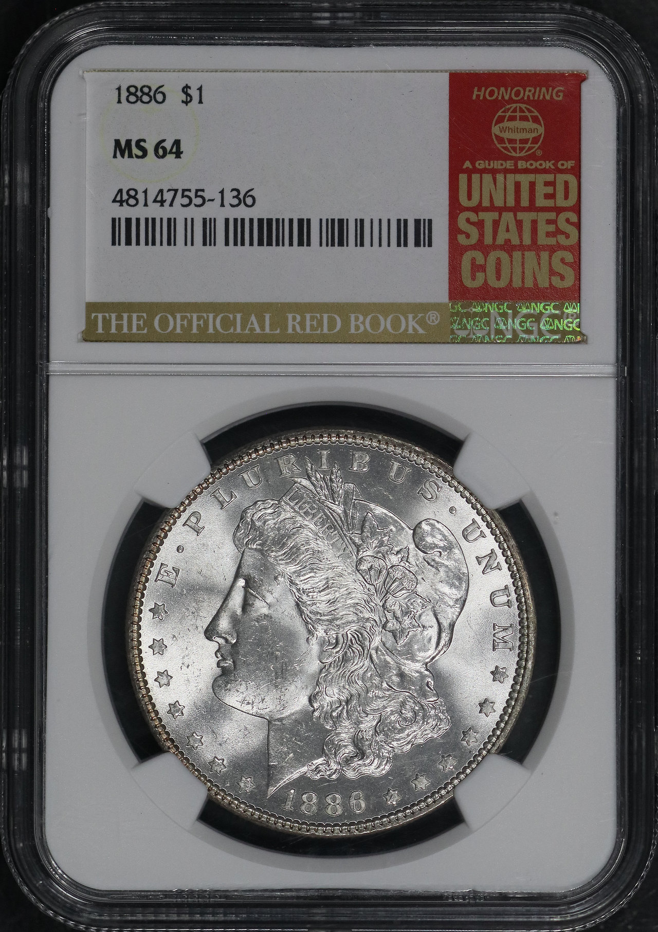 1886 Morgan Dollar NGC MS-64 Red Book Labels | Northern Nevada Coin