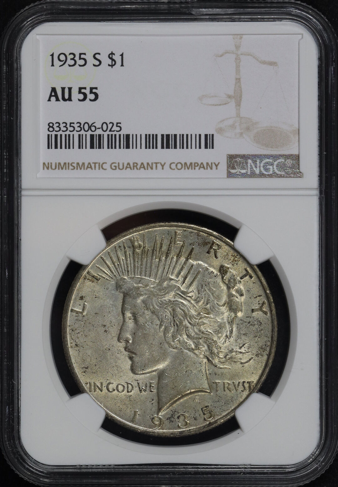 1935-S Peace Dollar NGC AU-55 | Northern Nevada Coin