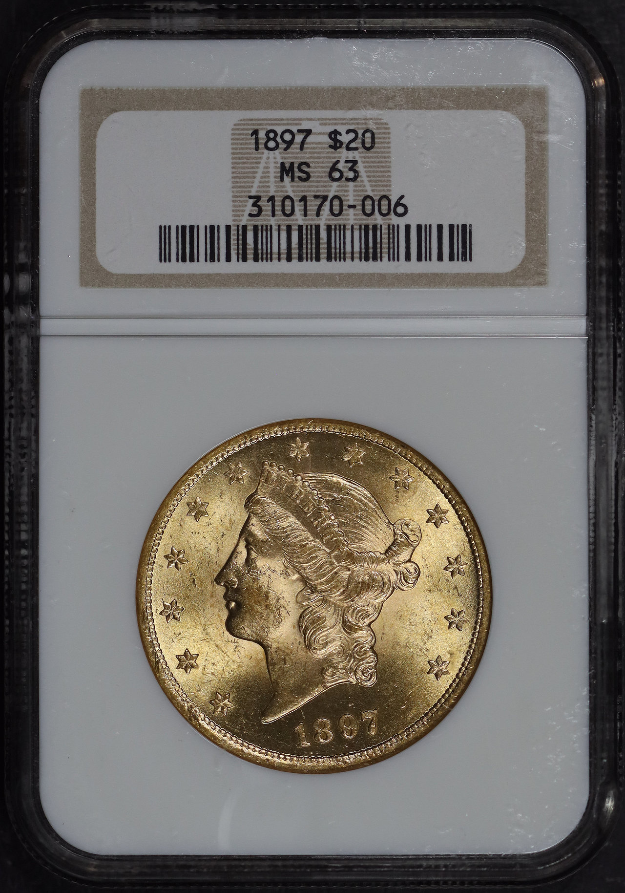 1897 Liberty Head $20 Type 3 NGC MS-63 | Northern Nevada Coin