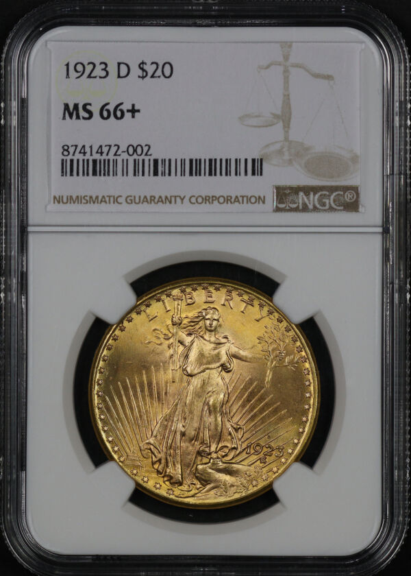 1923-D St. Gaudens $20 NGC MS-66+ | Northern Nevada Coin